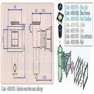 Skimmer SL-119-C - AQUAREVA - Grande meurtrière + rallonge piscine ...